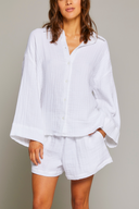 Pour Les Femmes Angel Boxing Short Set - White